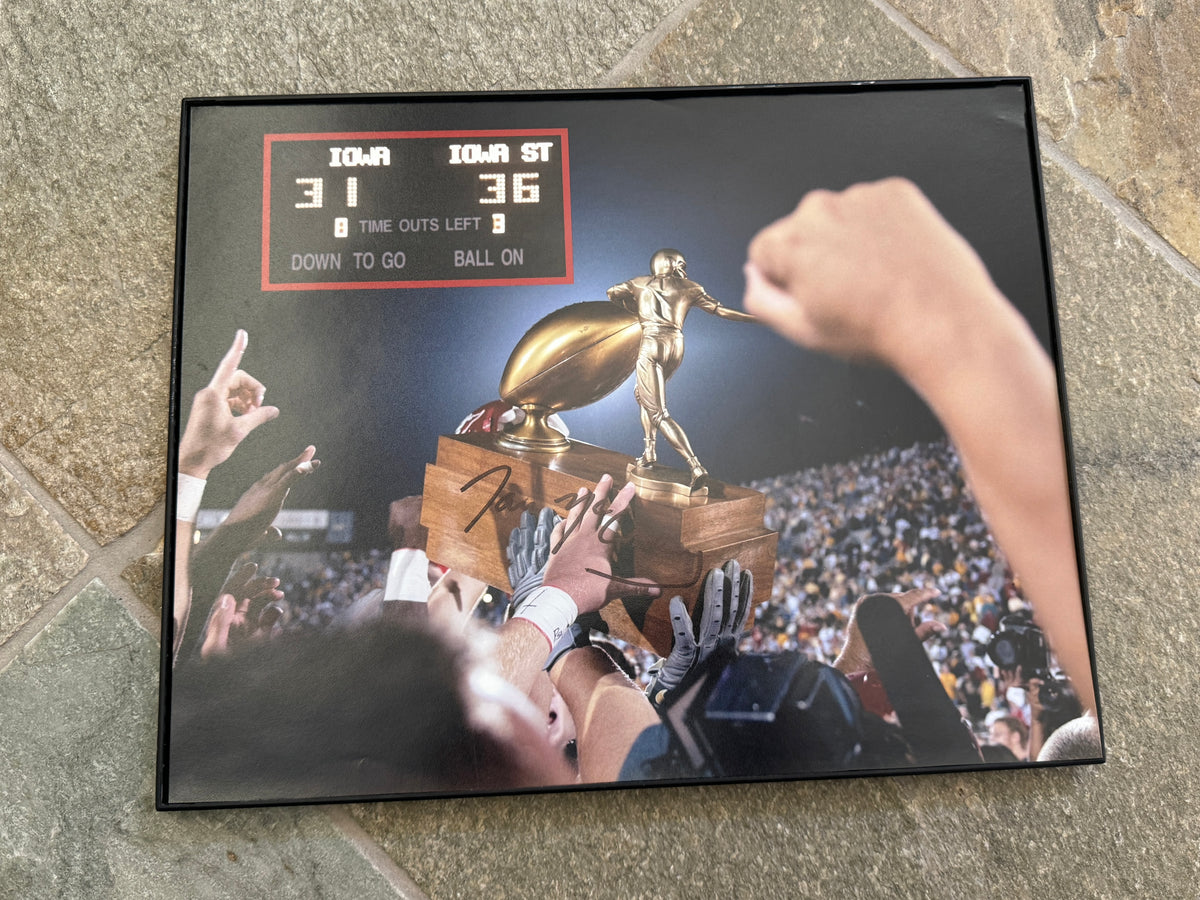 Iowa State Cyclones Dan McCarney Cy-Hawk Football Autograph Photo 2002 ...