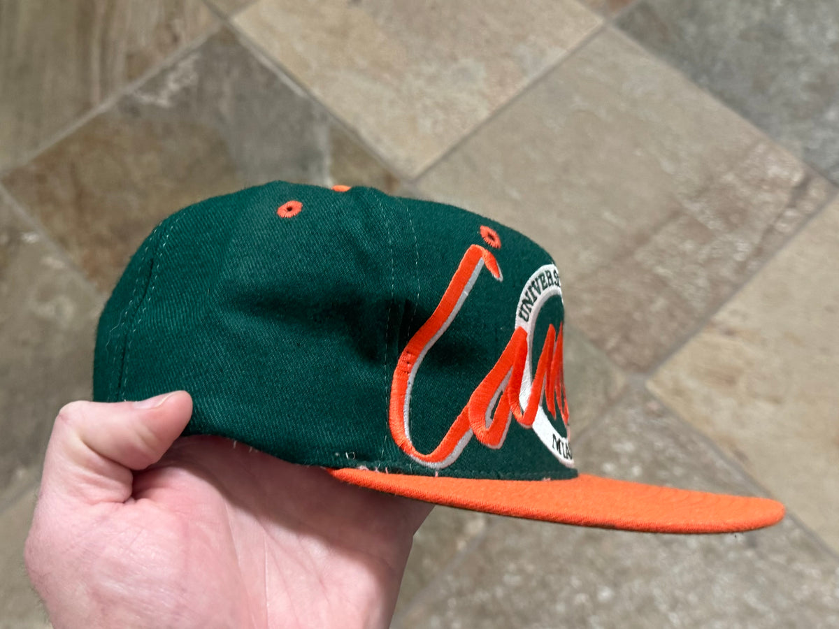 Vintage Miami Hurricanes The Game Circle Logo Snapback College Hat ...
