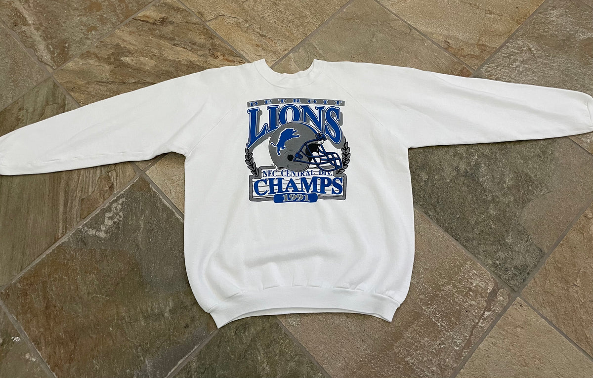 Vintage Detroit Lions 1991 Division Champions Football Sweatshirt, Siz ...