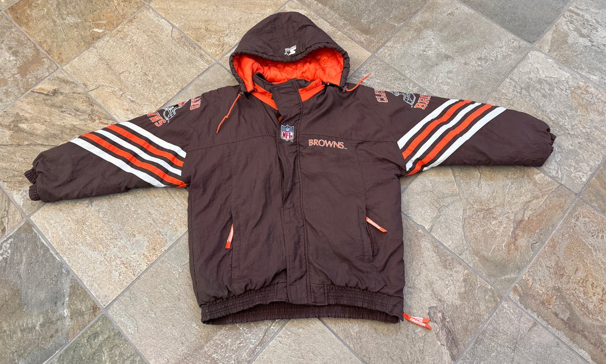 Vintage Cleveland Browns Starter Parka Football Jacket, Size Large ...
