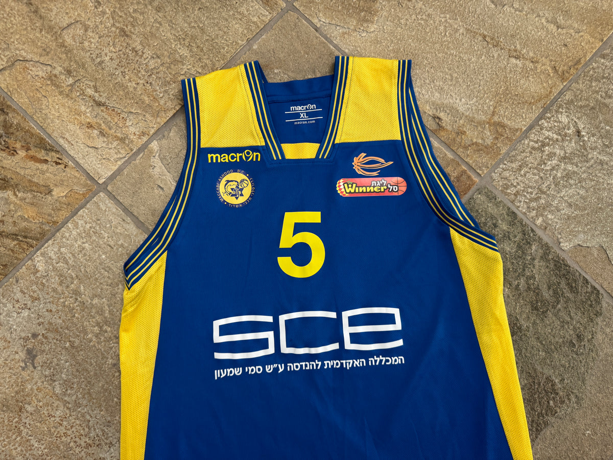 Maccabi Ashdod B.C. Israel Daniel Ewing Game Worn Basketball Jersey, S ...