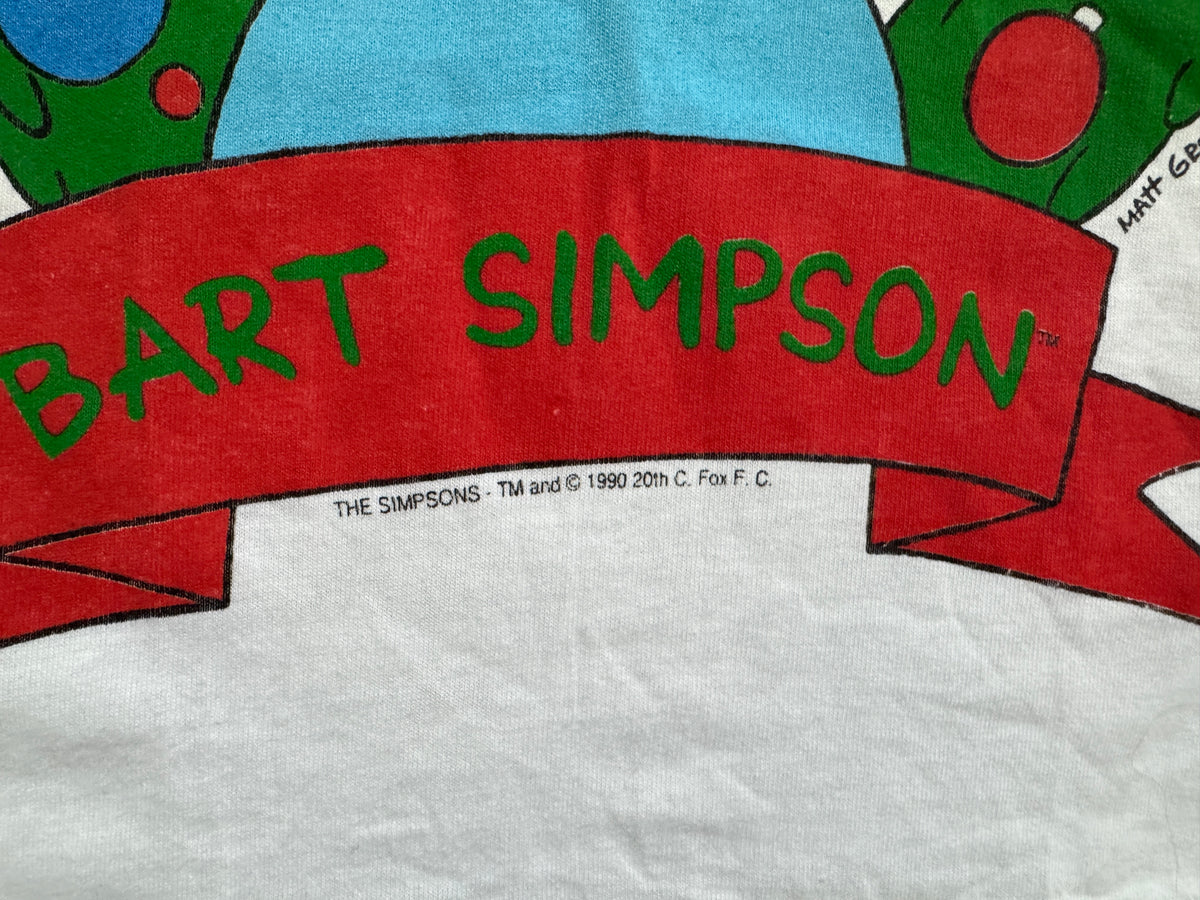 Vintage Bart Simpson Simpsons Christmas TShirt, Size Medium ### – Stuck ...