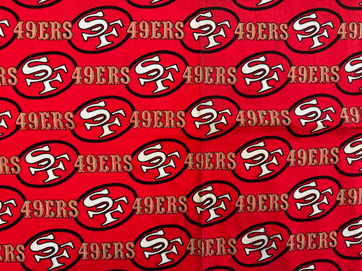 Vintage San Francisco SF 49ers NFL Football Fabric Sheet ### – Stuck In ...