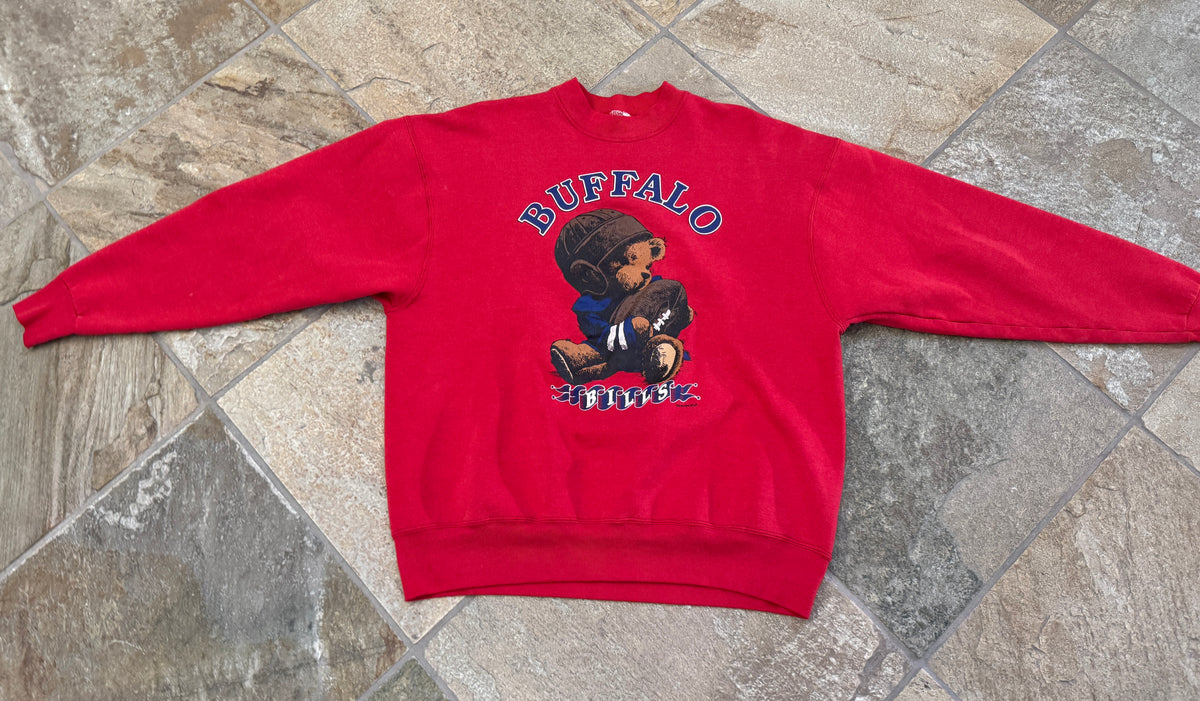 Vintage Buffalo Bills Cliff Engle Teddy Bear Football Sweatshirt, Size ...