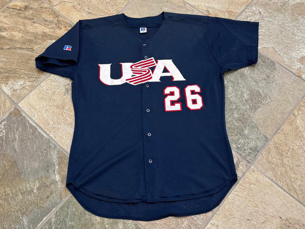 Vintage Team USA Game Worn Russell Baseball Jersey, Size XL – Stuck In ...
