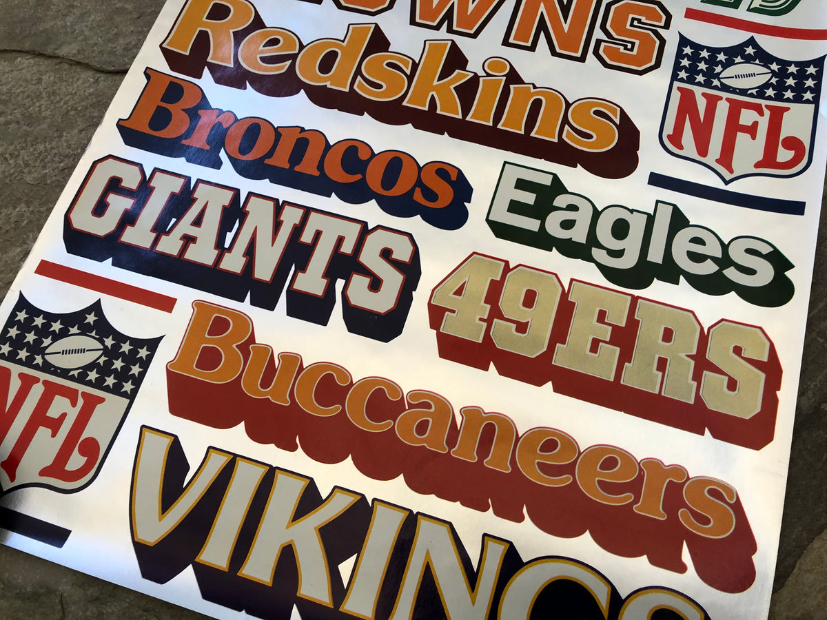 Vintage 1970s NFL Football Team Name Poster – Stuck In The 90s Sports
