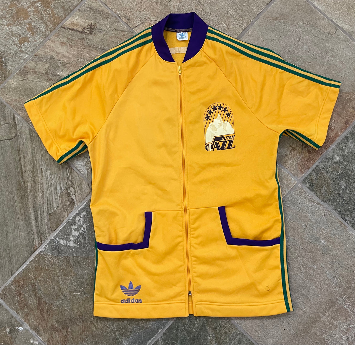 Vintage Utah Jazz Game Worn Adidas Warm Up Set Basketball Jacket ...