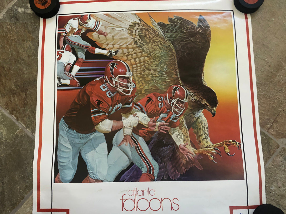 Vintage Atlanta Falcons NFL Football Poster ### – Stuck In The 90s Sports