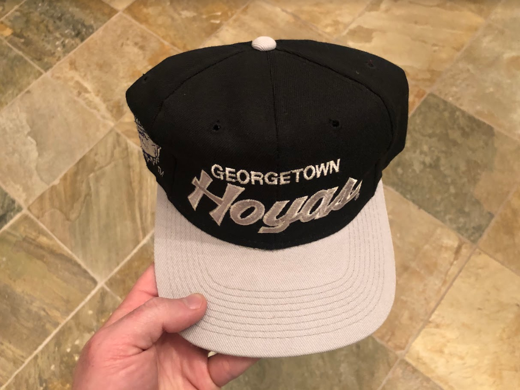 Vintage Georgetown Hoyas Sports Specialties Double Line Script Snapbac ...