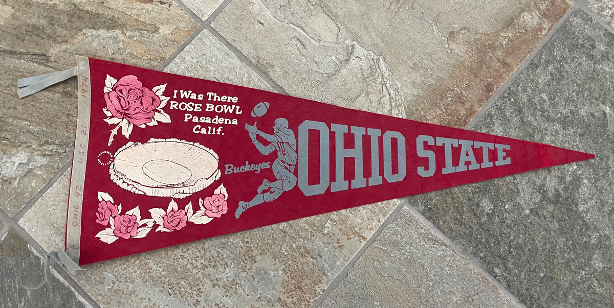 Vintage Ohio State Buckeyes 1974 Rose Bowl College Football Pennant ...