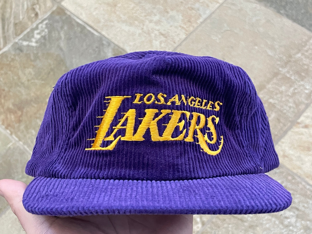 Vintage Los Angeles Lakers Sports Specialties Corduroy Basketball Hat ...