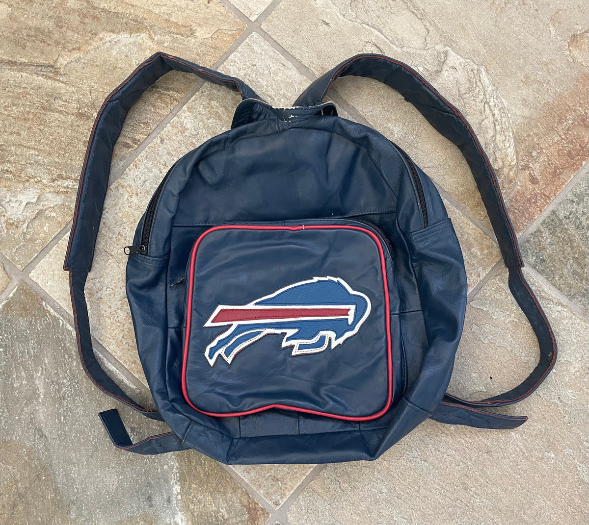 Vintage Buffalo Bills Leather Football Backpack, bag ### – Stuck In The ...